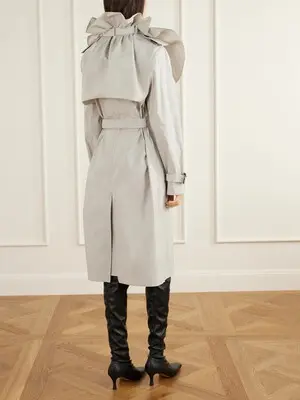Burberry Clare Belted Gabardine Trench Coat