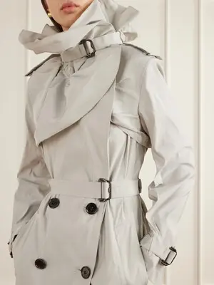 Burberry Clare Belted Gabardine Trench Coat