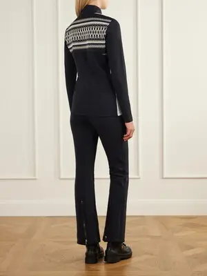 Bogner Joalyn Knit-detailed Jersey Baselayer - Black