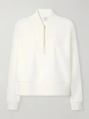 Varley Mumford Recycled-fleece Half-zip Sweatshirt - Neutrals