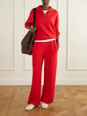Varley Doublesoft™jersey Wide-leg Pants - Red