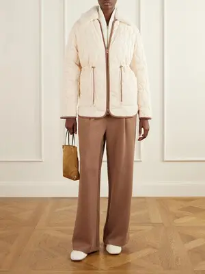 Varley Bartley Plush-trimmed Padded Quilted Shell Jacket