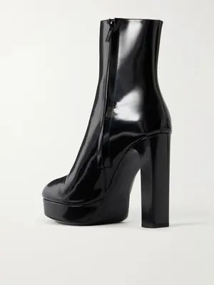 JIMMY CHOO Marine 120 Patent-leather Ankle Boots