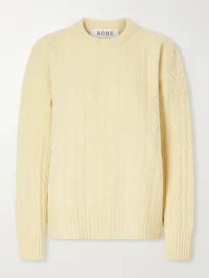 RÓHE Cable-knit Wool-blend Sweater - Neutrals