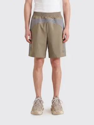 Balenciaga Abstract Print Polyester Sport Shorts With Elasticated Waist - Grey