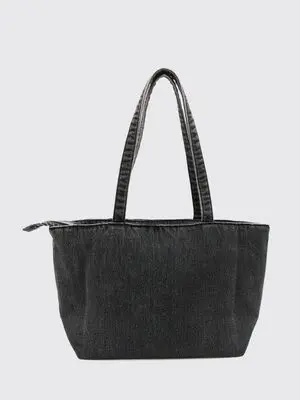 Alexander Wang Large Cotton Denim Tote Bag With Embroidered Logo