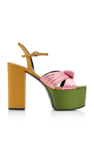 Valentino Garavani Crasher Satin Platform Sandals