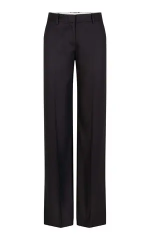 HEIRLOME Petula Mid-rise Straight-leg Silk Trouser