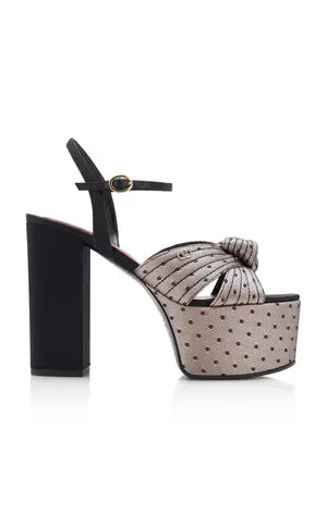 Valentino Garavani Crasher D'esprit Satin Platform Sandals - Multi