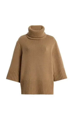 Michael Kors Funnel-neck Cashmere Sweater Xs Neutral