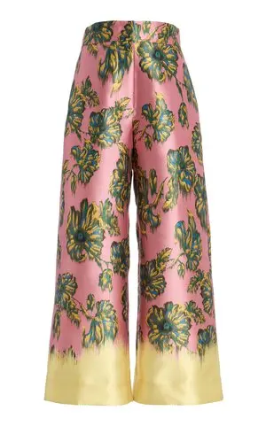 ALEMAIS Faye Satin Wide-leg Pants