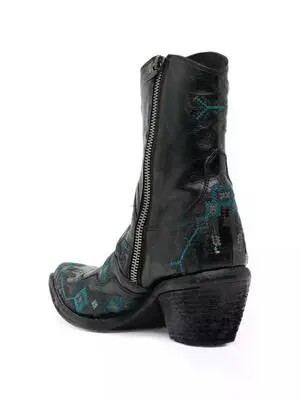 FAUZIAN JEUNESSE Embroidered Leather Boots