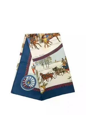 Hermès 2000-2026 L Hiver En Poste Silk Scarf 90 Scarves - Multicolour