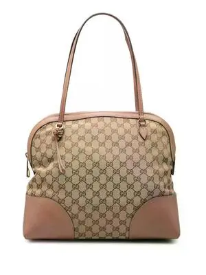 Gucci 2000-2015 Medium Gg Canvas Bree Dome Tote Bag