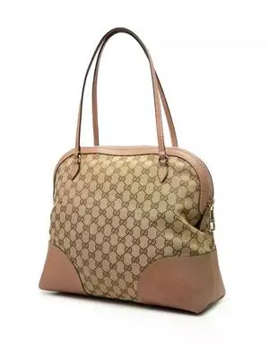Gucci 2000-2015 Medium Gg Canvas Bree Dome Tote Bag