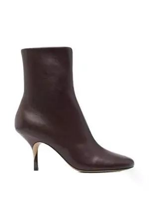Jacquemus Pointed-toe Leather Ankle Boots - Brown