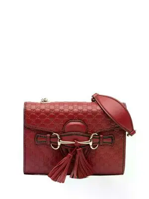 Gucci 2016-2026 Mini Microguccissima Emily Crossbody Bag - Red