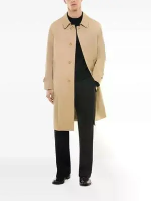 FURSAC Button-fastening Trench Coat