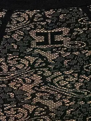 Elisabetta Franchi Logo-patterned Jacquard-knit Midi Skirt