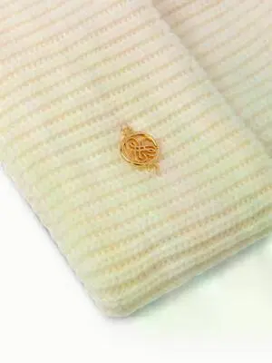 Luisa Spagnoli Ribbed-knit Logo-plaque Beanie Hat