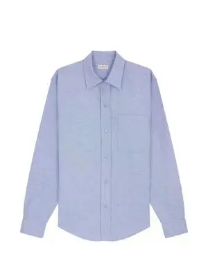FURSAC Dot-pattern Button-front Shirt - Blue