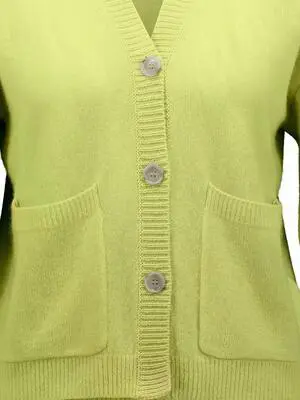 ALLUDE V-neck Patch-pocket Cardigan