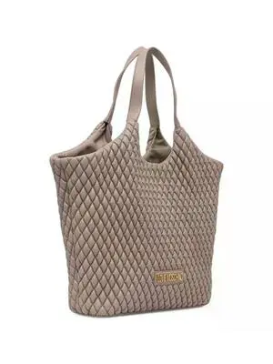 Moschino Quilted Logo-plaque Tote Bag