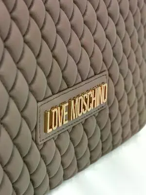 Moschino Quilted Logo-plaque Tote Bag