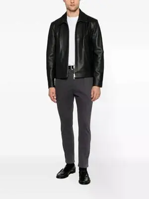 DONDUP Pleated Tapered Trousers - Black