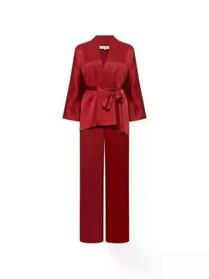 Antonelli Firenze Belted Wrap Jacket - Red