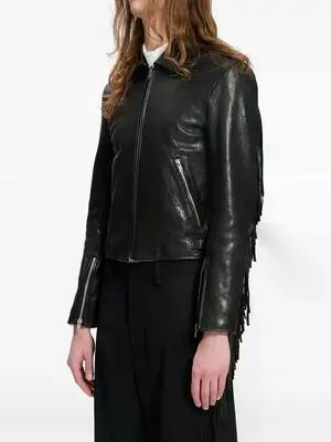 ANN DEMEULEMEESTER Karo Leather Jacket