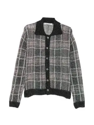 Our Legacy Check-pattern Cardigan - Grey