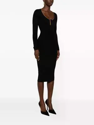 Elisabetta Franchi Chain-detail Tassel Midi Dress