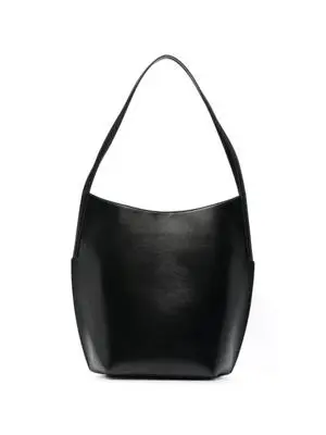 JIL SANDER Kante Leather Shoulder Bag - Black