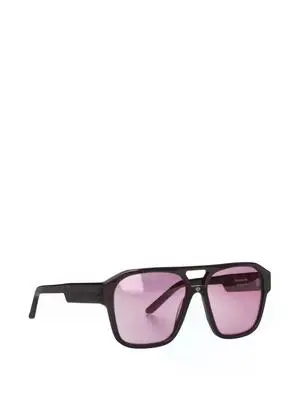 FACE.HIDE Doppioponte Square-frame Sunglasses - Brown