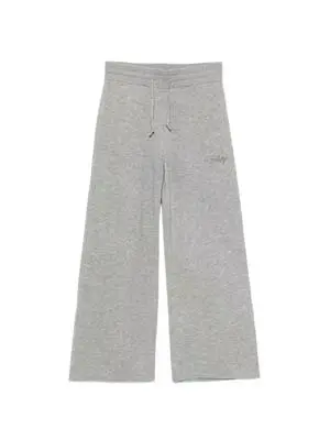 AUTRY Embroidered-logo Drawstring Trousers - Grey