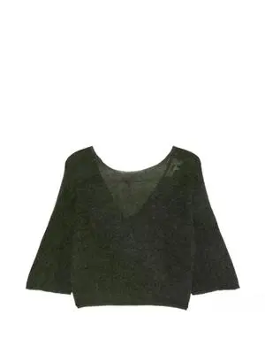 Ba&sh V-neck Crystal-button Cardigan