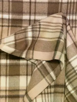 LES DEUX Check-pattern Fringed Scarf