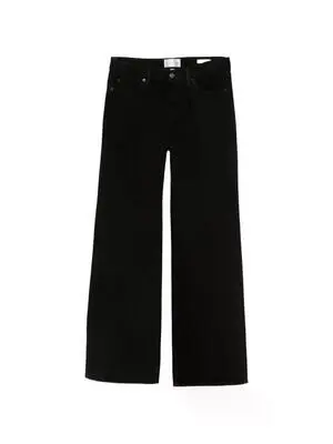 FRAME X Amelia Gray The Gray Wide-leg Jeans - Black