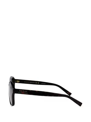 Gucci Tortoiseshell-effect Pilot-frame Sunglasses