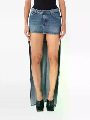 7 For All Mankind High-low Denim Skirt