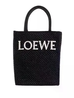 Loewe 2000-2026 Raffia Standard A5 Satchel - Black