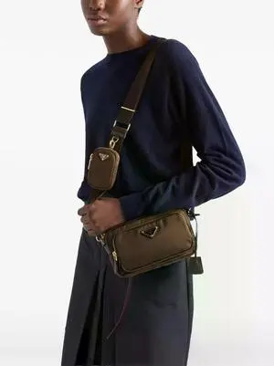 Prada Re-nylon Mini Shoulder Bag - Brown