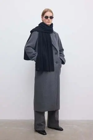HOUSE OF DAGMAR Cashmere Blend Faded Cable Scarf