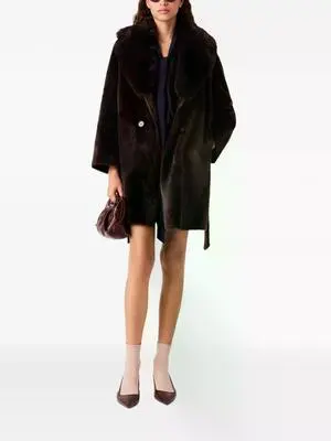 Maje Belted Shawl-collar Coat