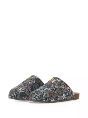 Adidas X Liberty London Adimule Floral-print Mules - Blue