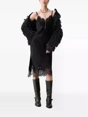 Liu Jo Midi Dress In Satin And Lace