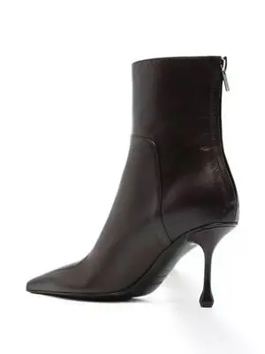 JIMMY CHOO Pointed-toe Leather Ankle Boots