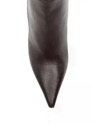 JIMMY CHOO Pointed-toe Leather Ankle Boots