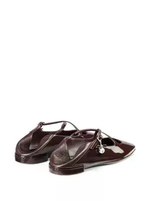 JIMMY CHOO Eleri Crossover-strap Flat Pumps